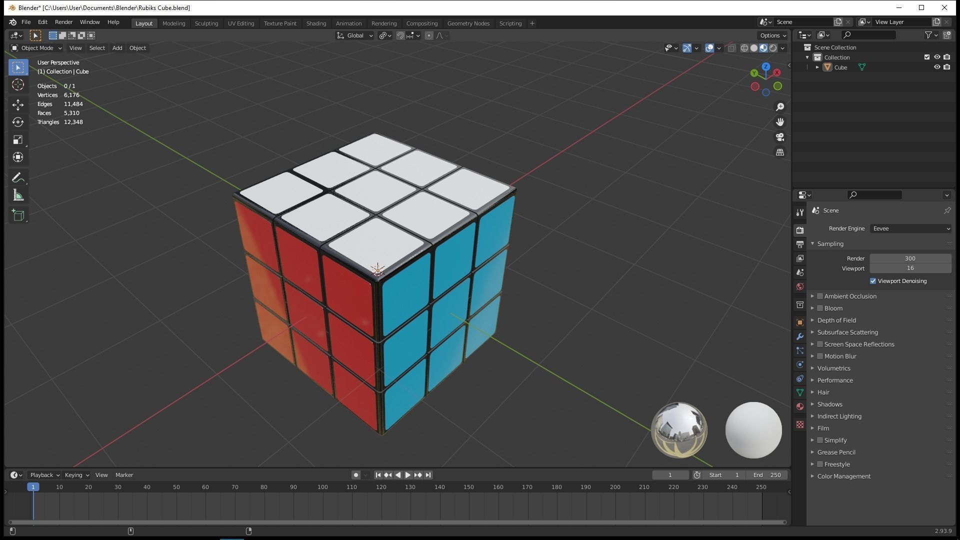 Rubiks Cube - Free 3d model free VR / AR / low-poly 3D model rigged ...