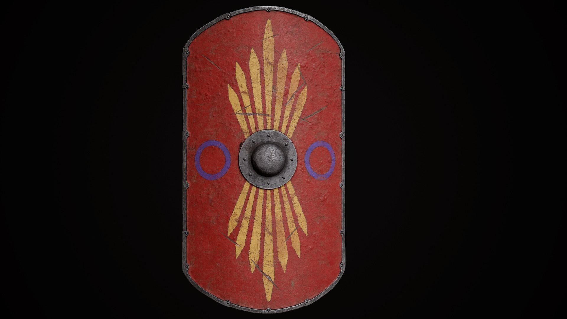 3D model Roman Shield - Scutum C VR / AR / low-poly | CGTrader