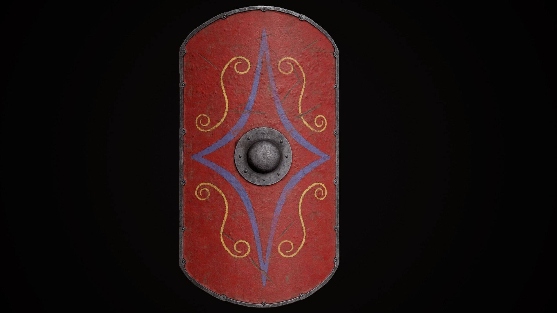 3D model Roman Shield - Scutum C VR / AR / low-poly | CGTrader