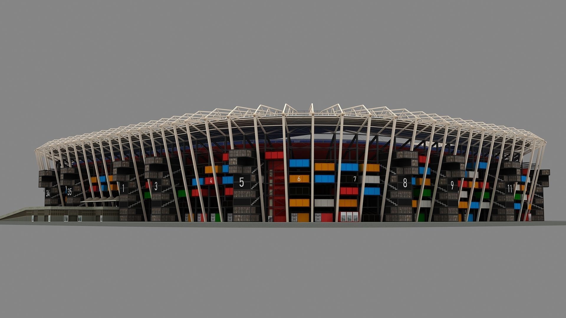 Stadium 974 Fifa World Cup 2022 Qatar 3D model 3D model | CGTrader