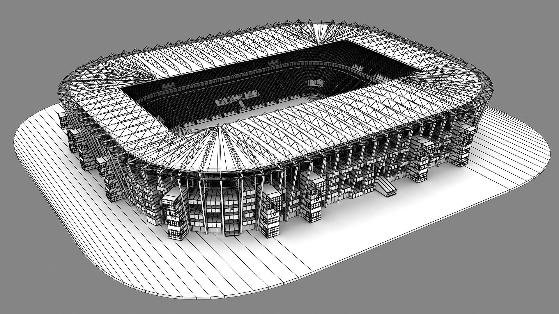 Stadium 974 Fifa World Cup 2022 Qatar 3D model 3D model | CGTrader
