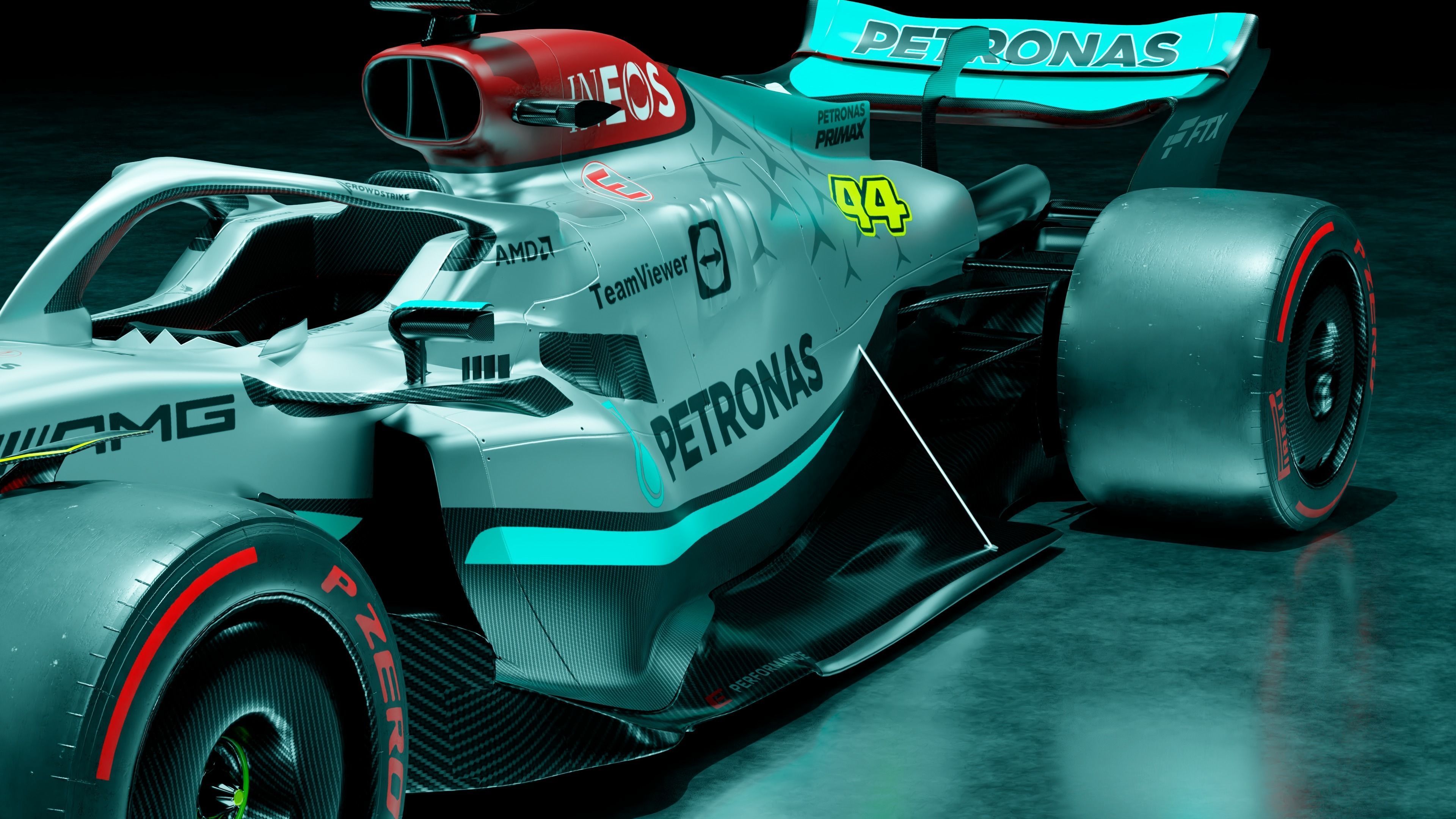 3D model f1 2022 Mercedes-AMG W13 VR / AR / low-poly | CGTrader