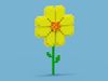 3D model Voxel Yellow Flower VR / AR / low-poly | CGTrader