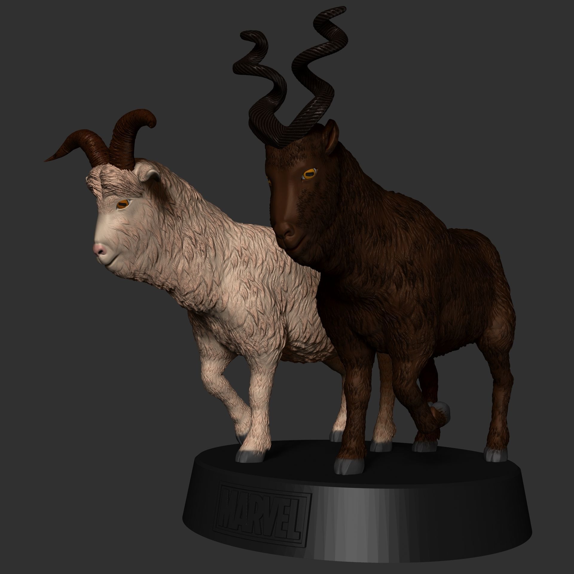 Thor s Goats - Thor Love and Thunder 3D model 3D printable | CGTrader