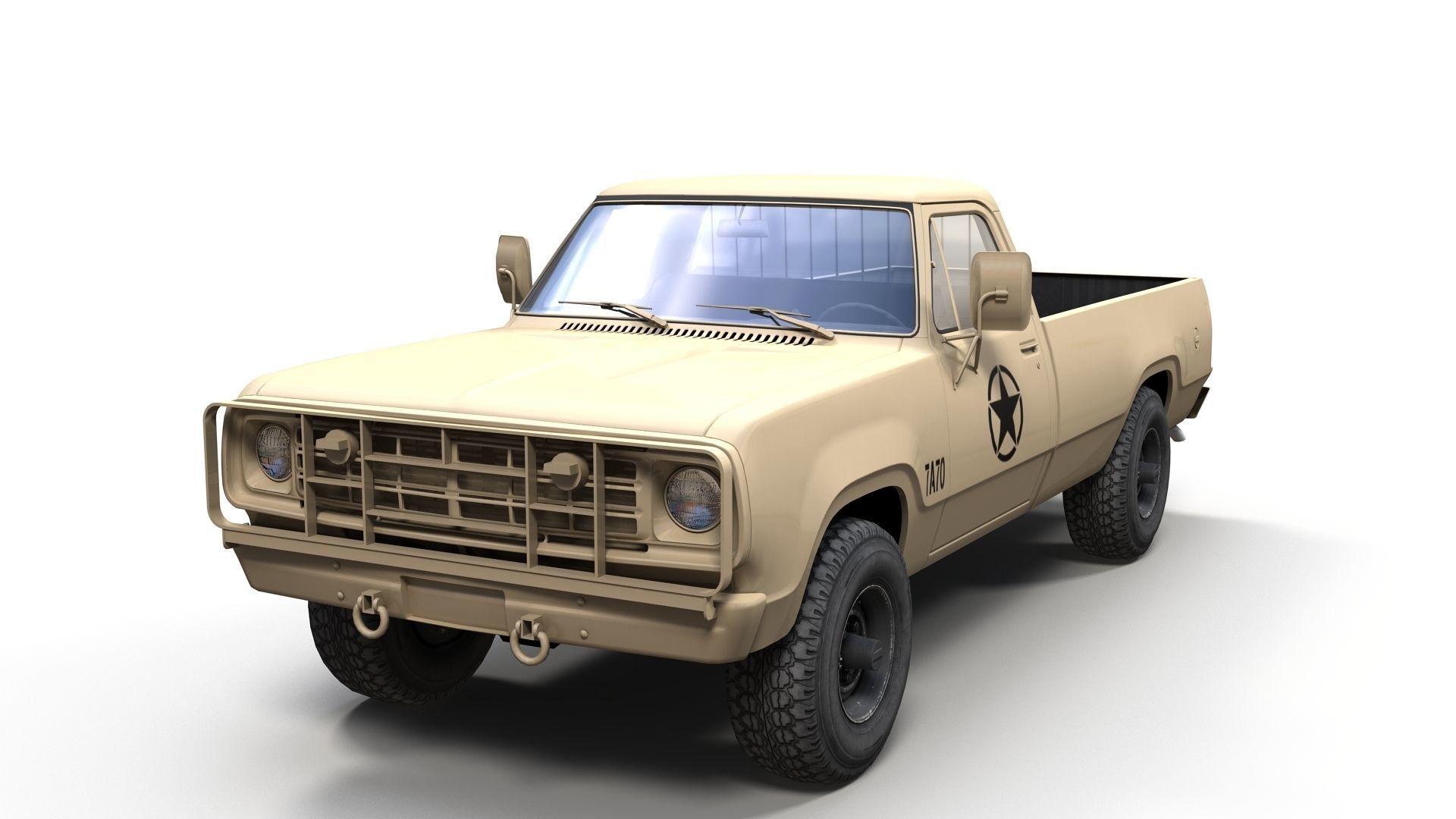 3D model Dodge D100 military truck VR / AR / low-poly | CGTrader