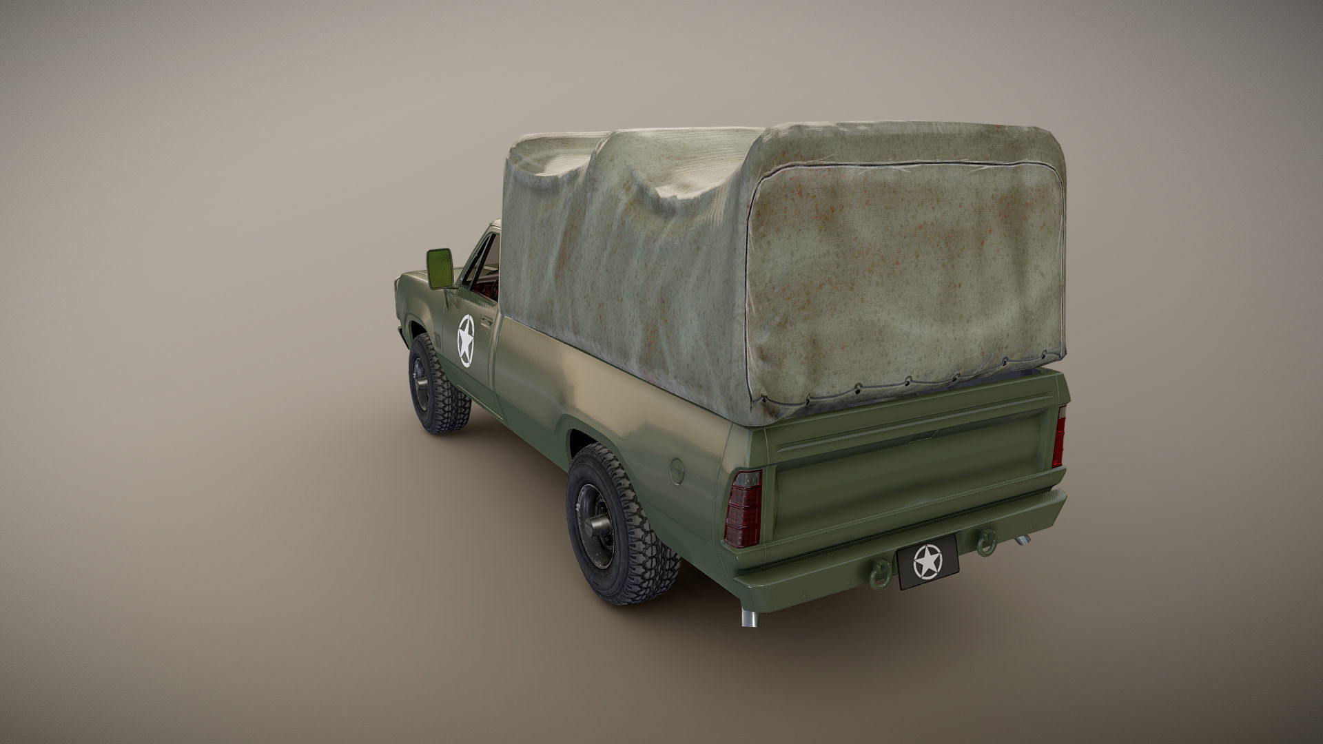 3D model Dodge D100 military truck VR / AR / low-poly | CGTrader