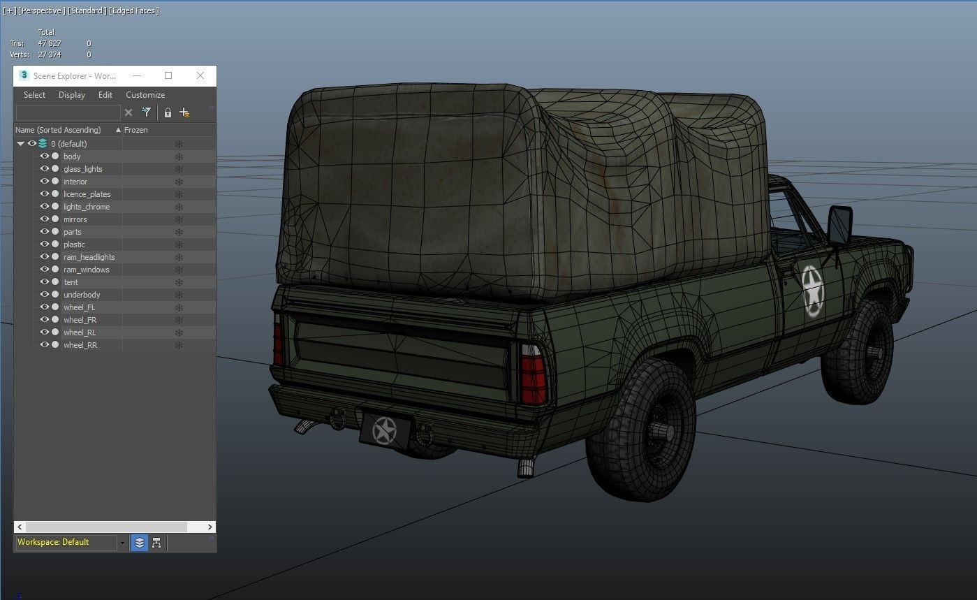 3D model Dodge D100 military truck VR / AR / low-poly | CGTrader