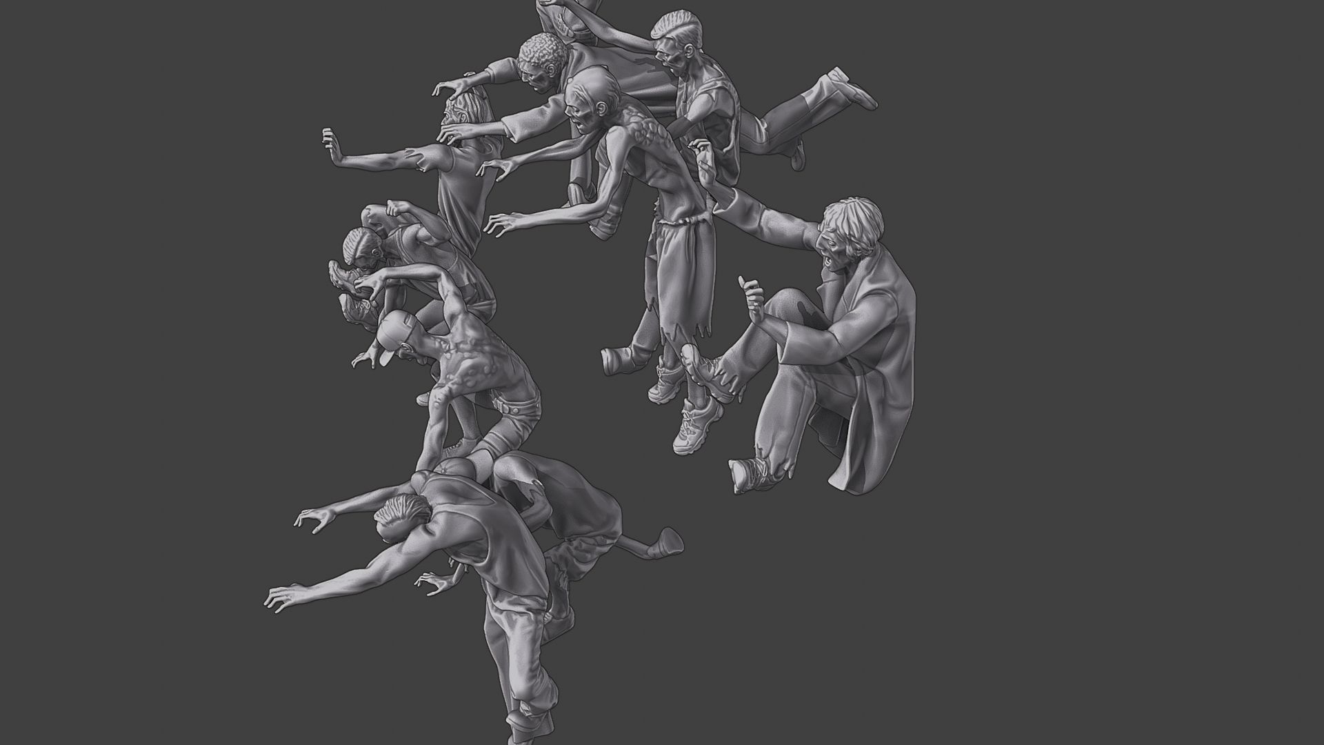 Casual Zombie CZ3 Pack 1 3D Model Collection | CGTrader