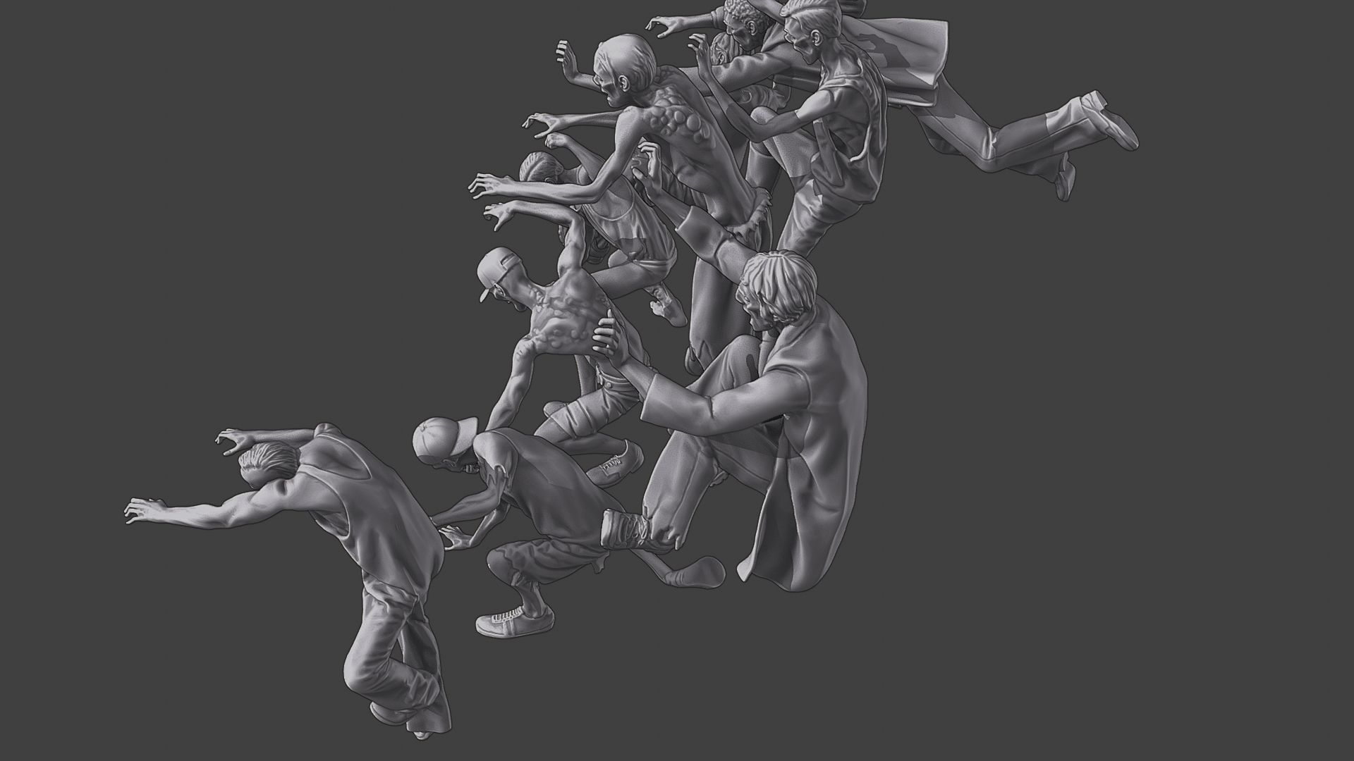 Casual Zombie CZ3 Pack 1 3D Model Collection | CGTrader