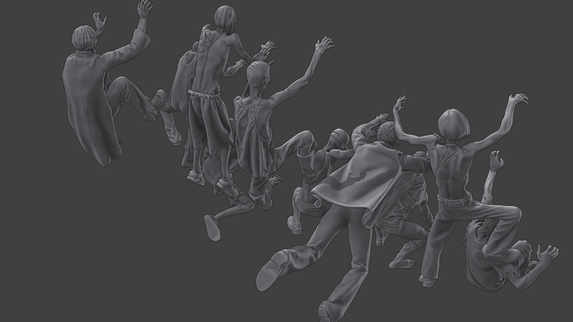 Casual Zombie CZ3 Pack 1 3D Model Collection | CGTrader