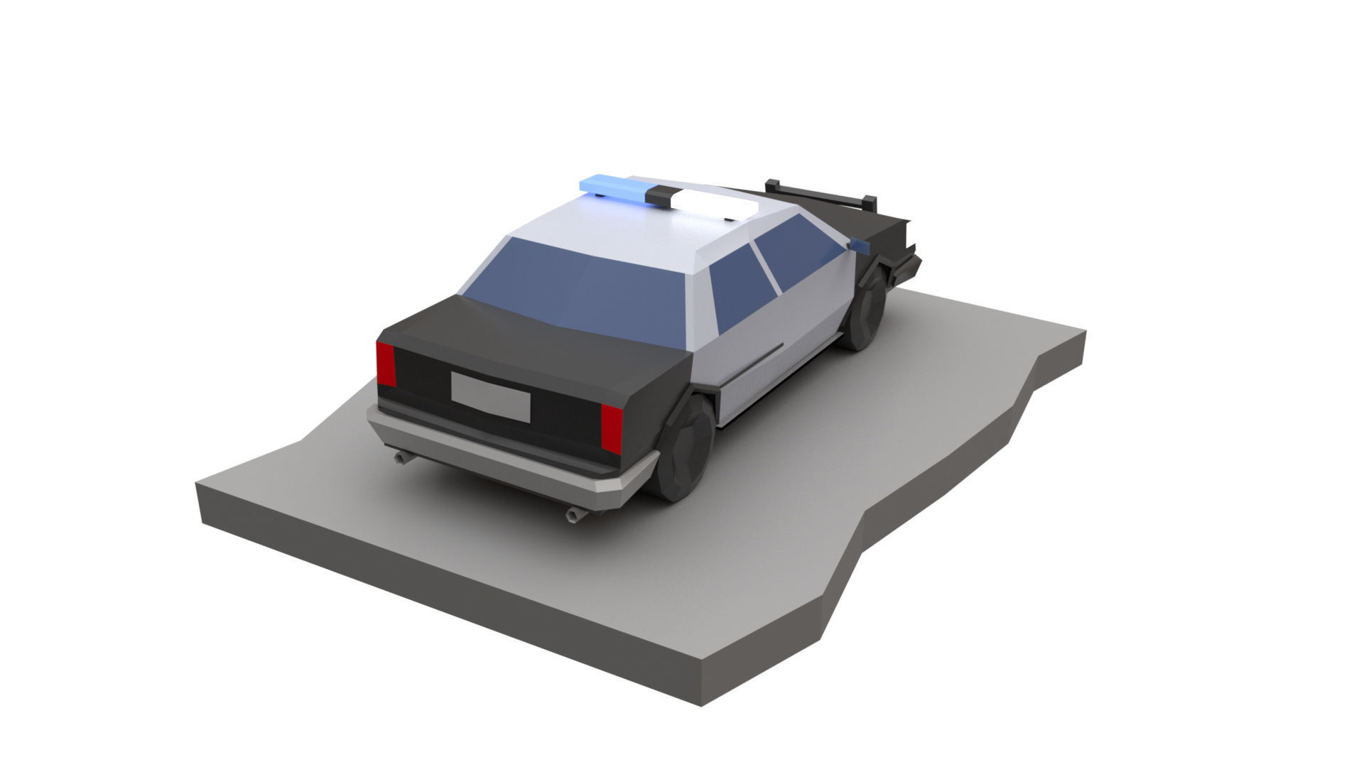 3D model Police Car LowPoly VR / AR / low-poly | CGTrader