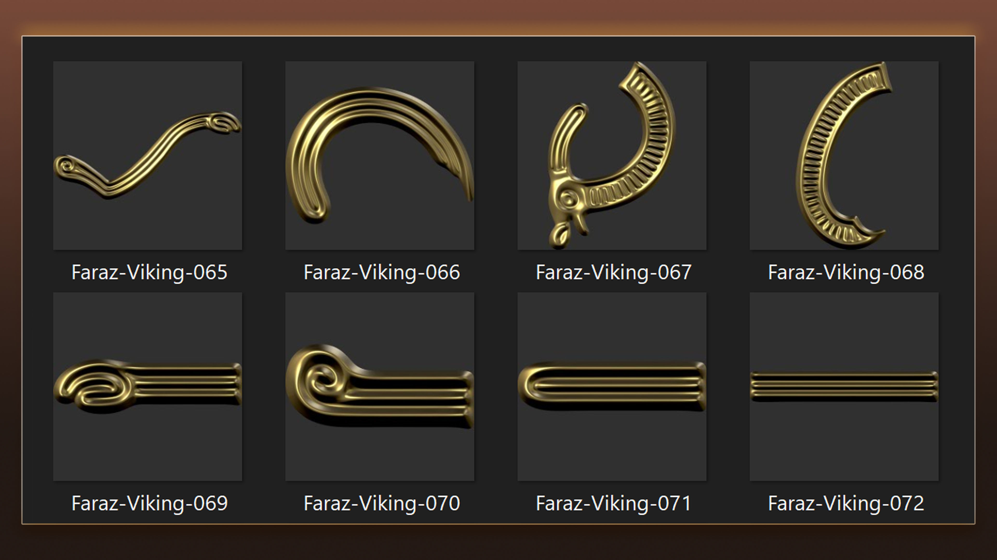110 Viking element alpha brush and 3D Model 3D model | CGTrader