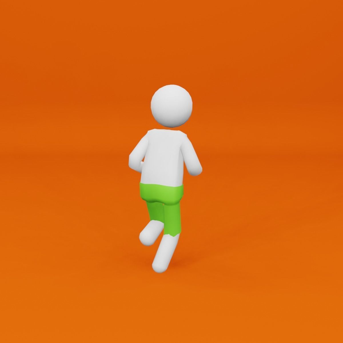 Stickman person running free VR / AR / low-poly 3D model animated ...