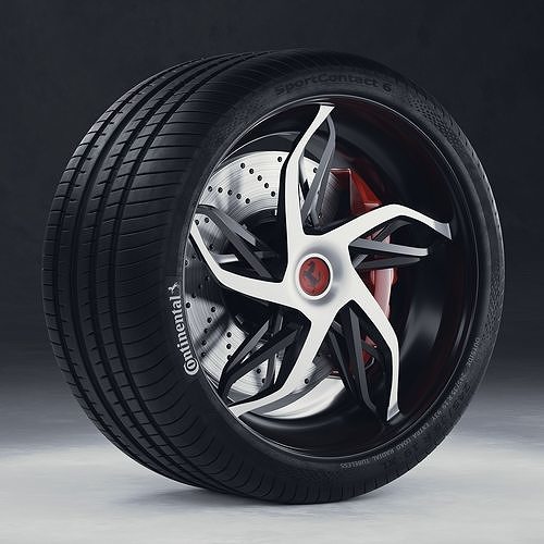 High poly Concept wheel ferrari 3D model | CGTrader
