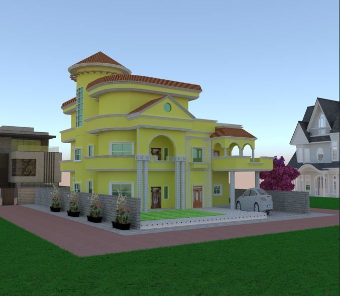 3D model 3d modern and classic house design in 3ds max and autocad VR ...