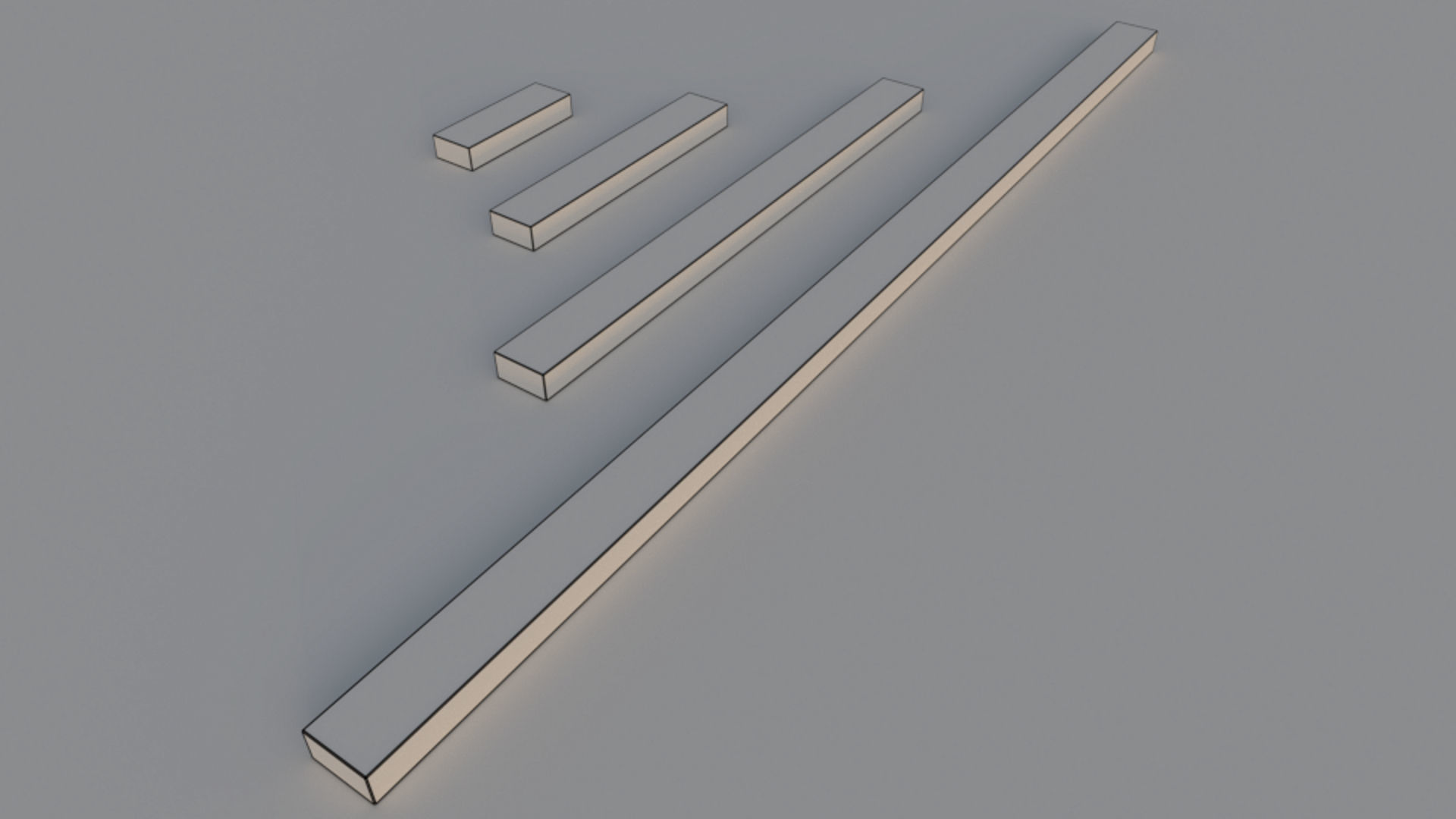 3D model 2x4 Wood Plank Pack VR / AR / low-poly | CGTrader