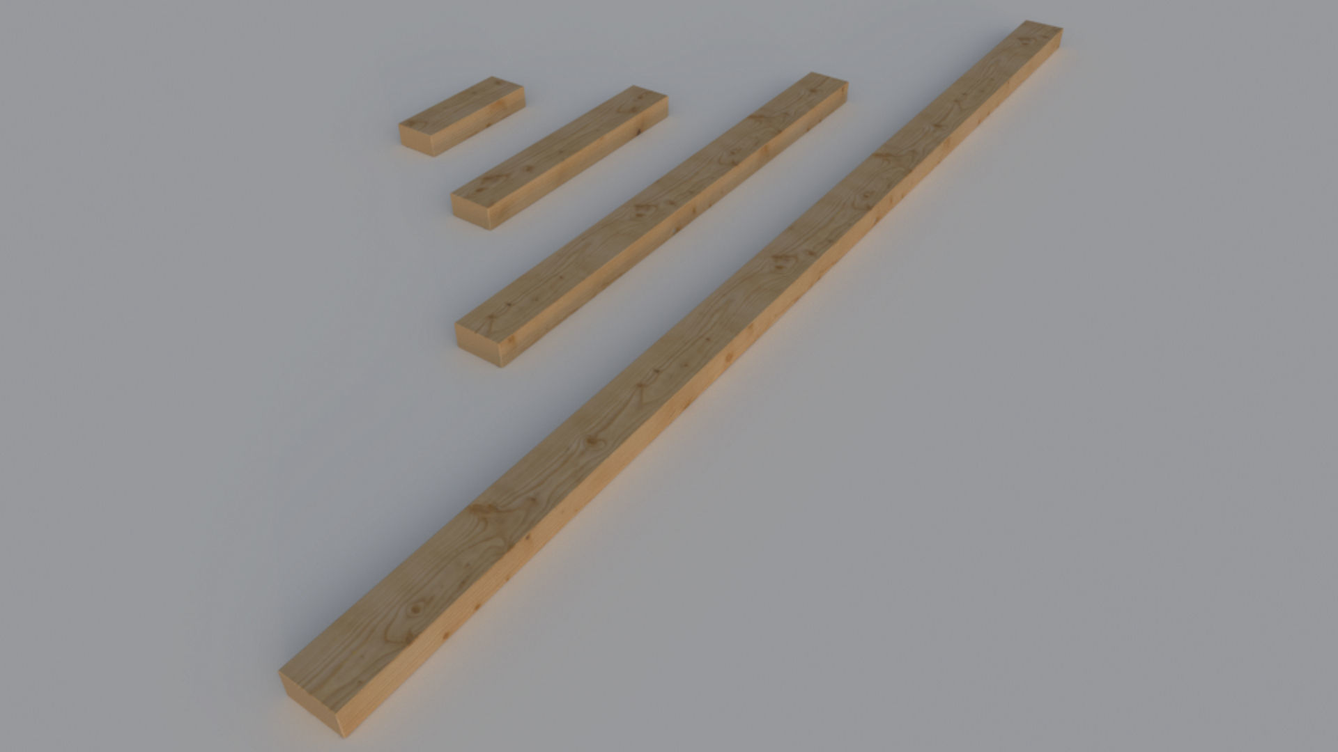 3D model 2x4 Wood Plank Pack VR / AR / low-poly | CGTrader