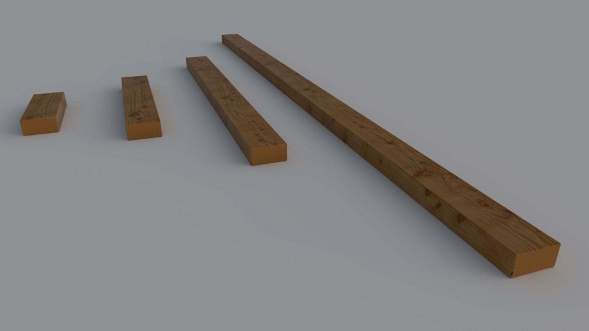 3D model 2x4 Wood Plank Pack VR / AR / low-poly | CGTrader