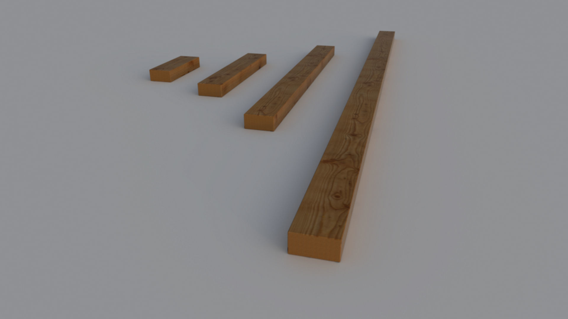 3D model 2x4 Wood Plank Pack VR / AR / low-poly | CGTrader