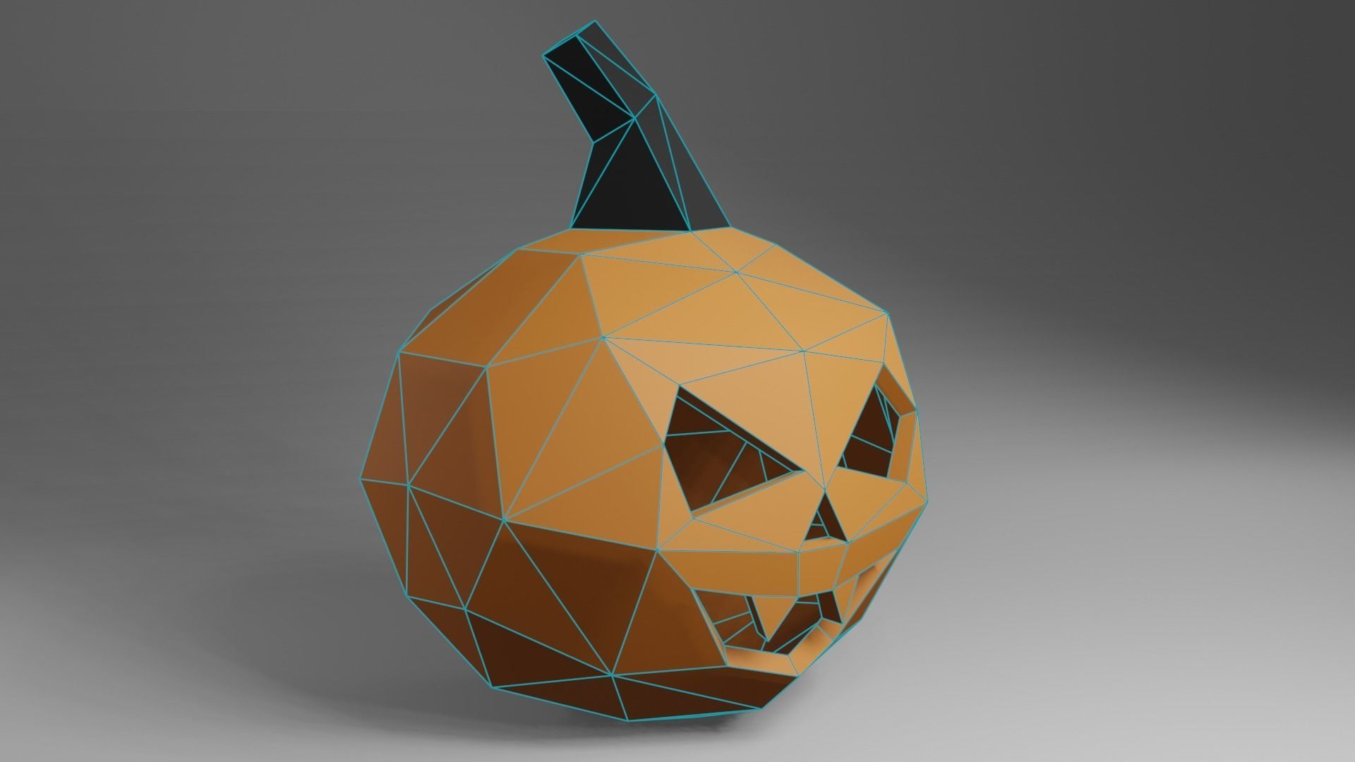 3D model Scary pumpkin for Halloween VR / AR / low-poly | CGTrader