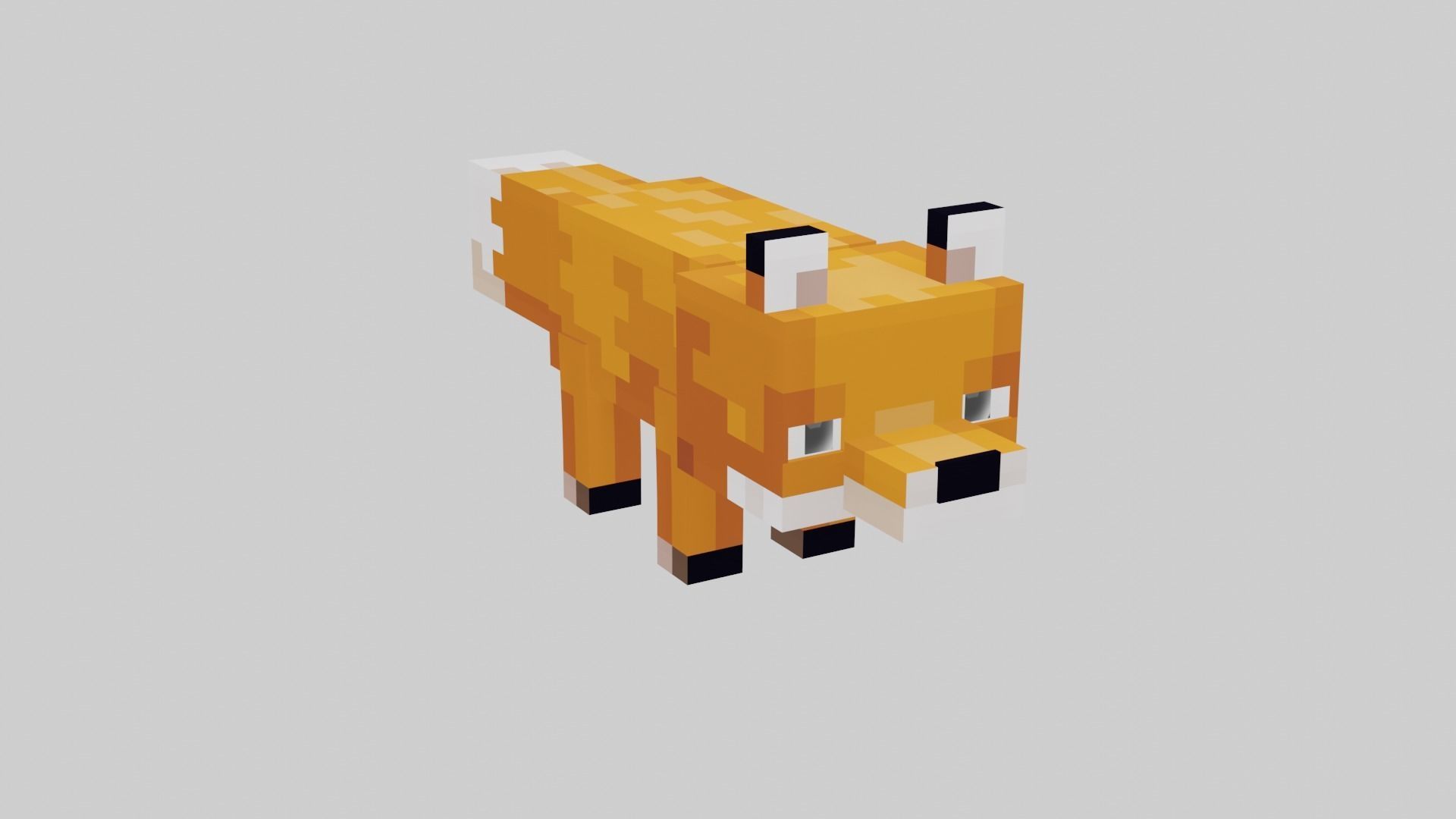 3D model Minecraft Fox Rigged VR / AR / low-poly | CGTrader