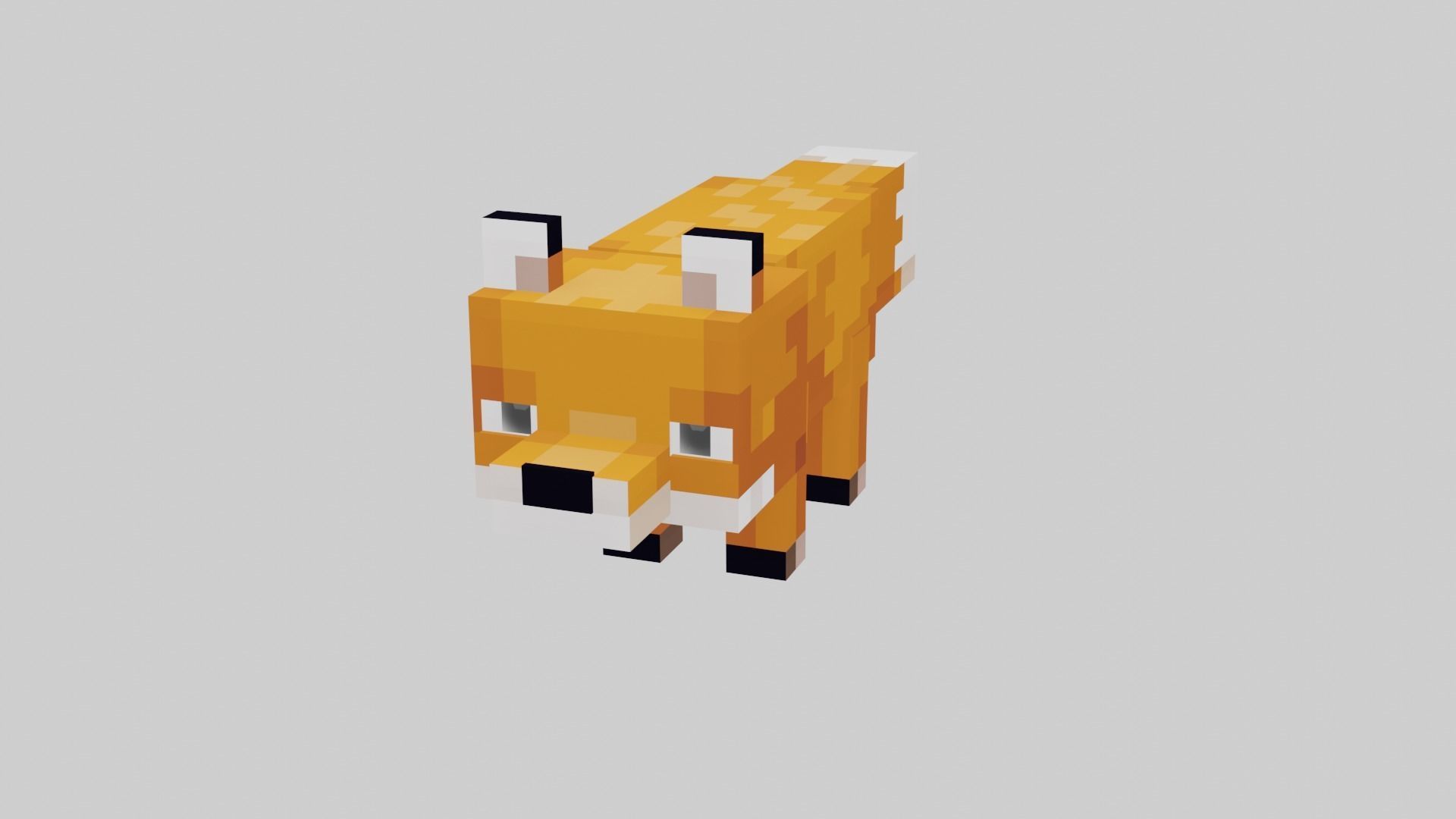 3D model Minecraft Fox Rigged VR / AR / low-poly | CGTrader