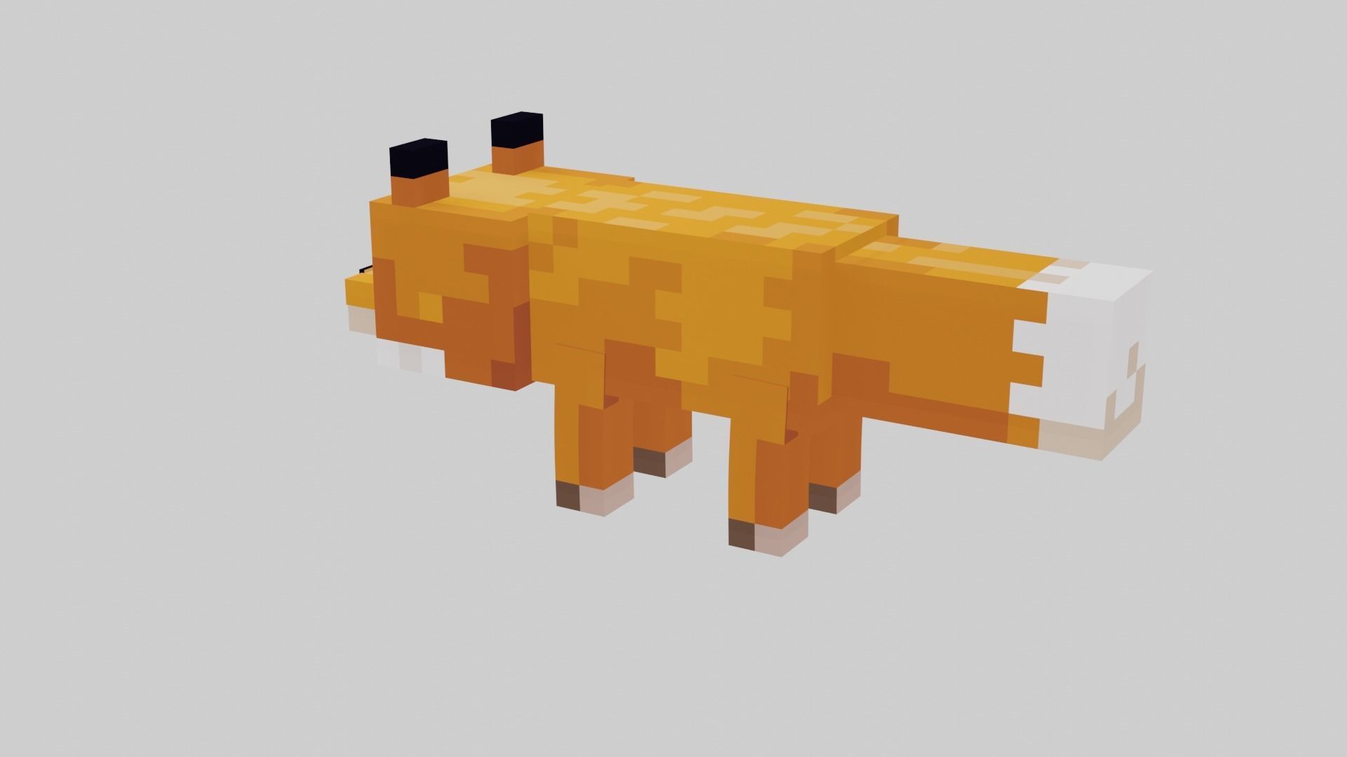 3D model Minecraft Fox Rigged VR / AR / low-poly | CGTrader