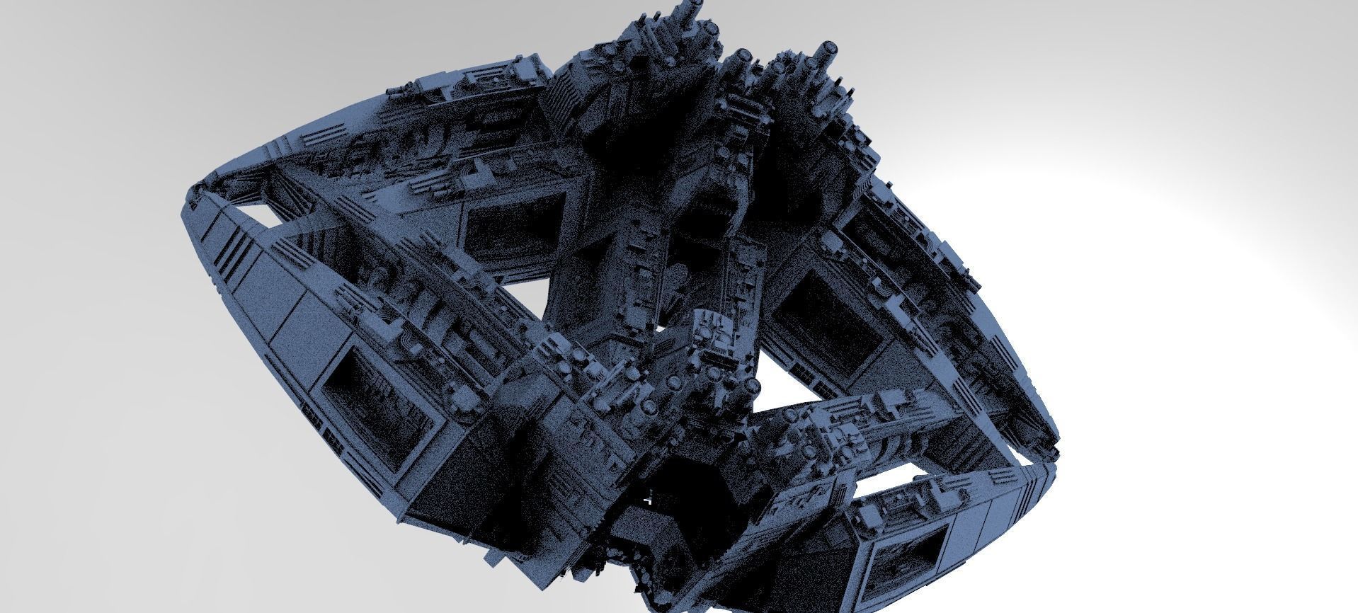 Sci-Fi Ship ring 1 3D model | CGTrader