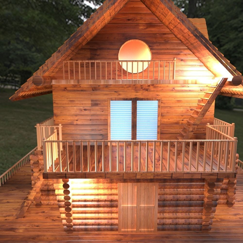 Cabin 3d model log 3D model | CGTrader