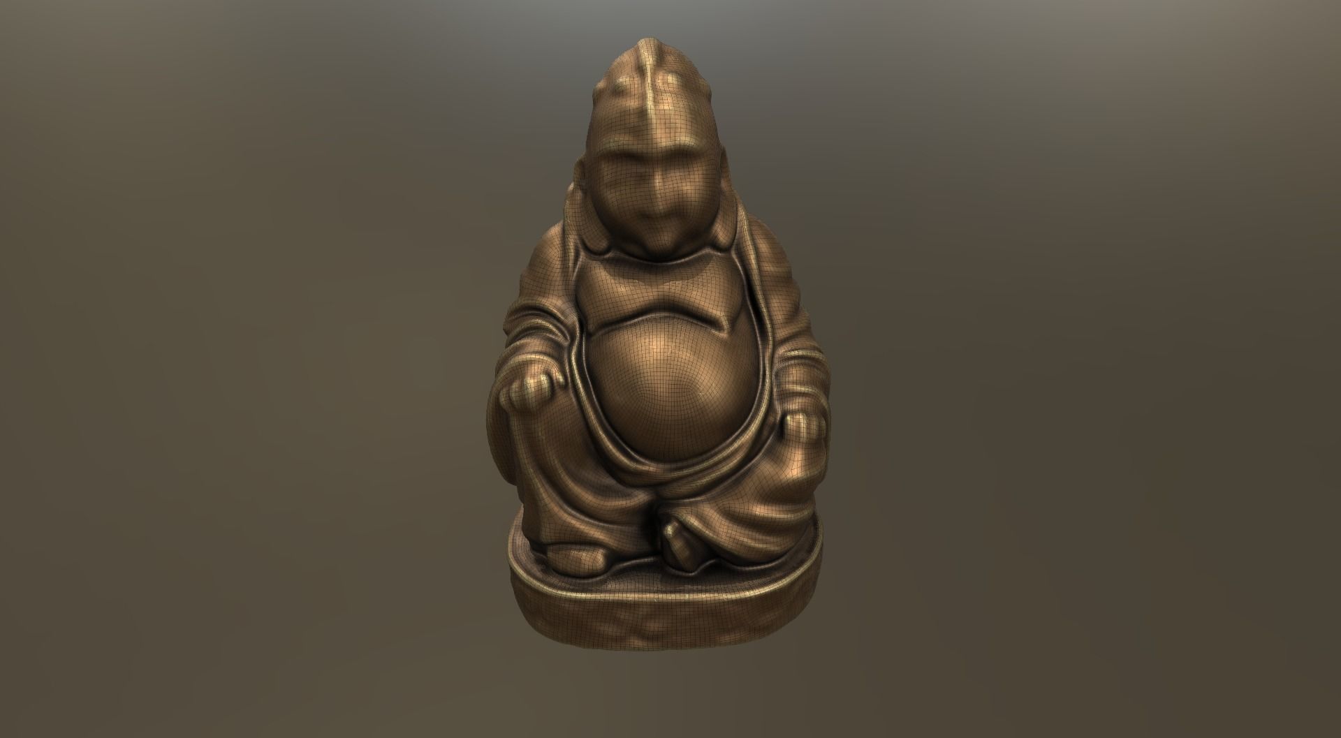 3D model Golden Alien Budha Statue VR / AR / low-poly | CGTrader