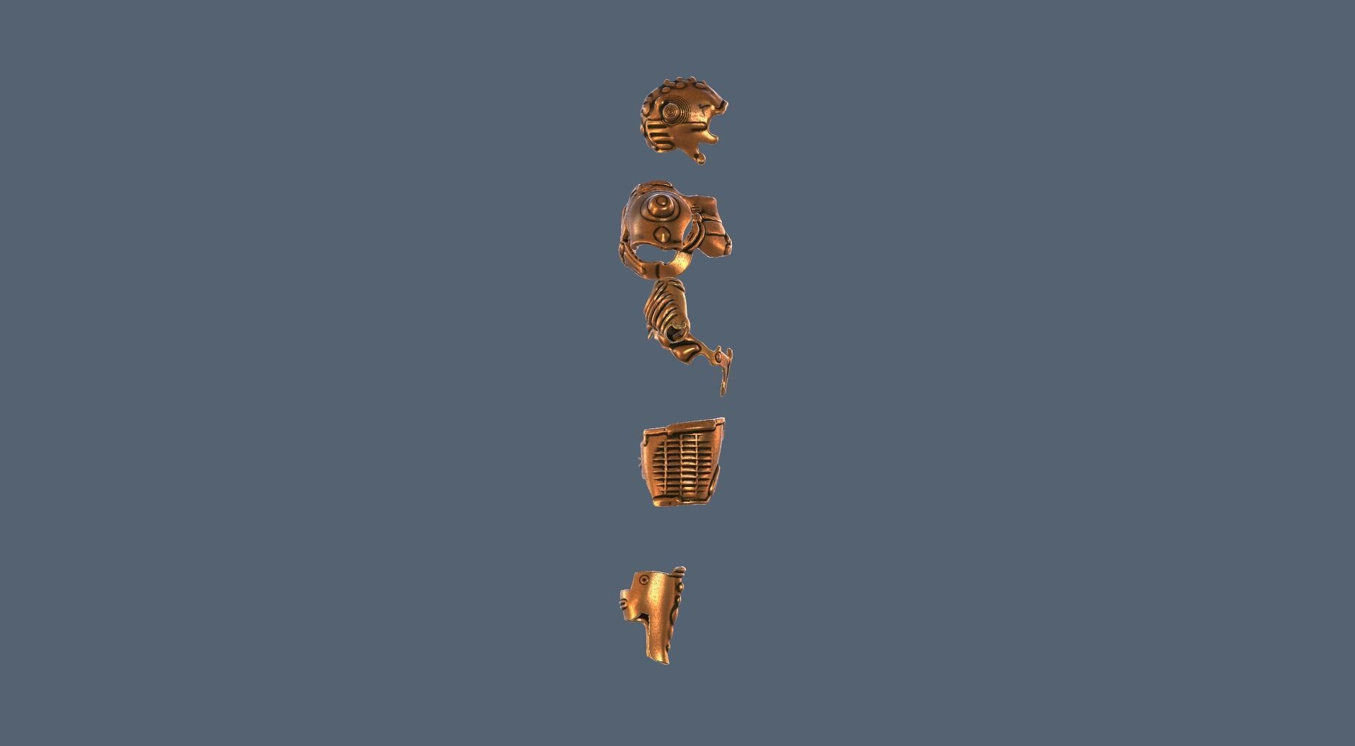 Golden Armor Set 3D model | CGTrader