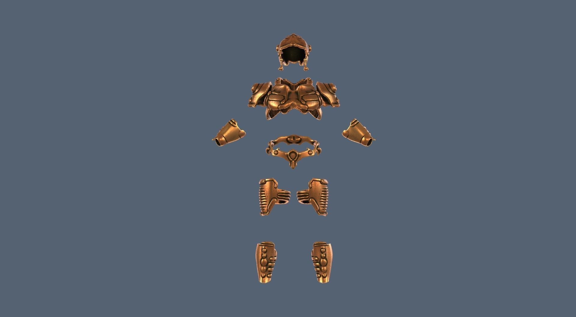 Golden Armor Set 3D model | CGTrader