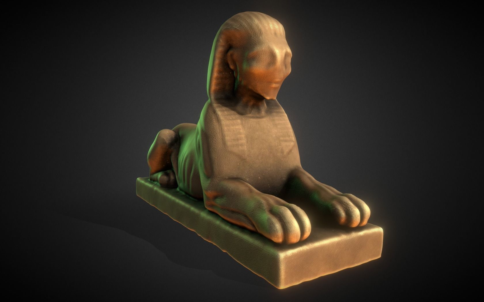 Alien Sphynx Statue 3D model | CGTrader