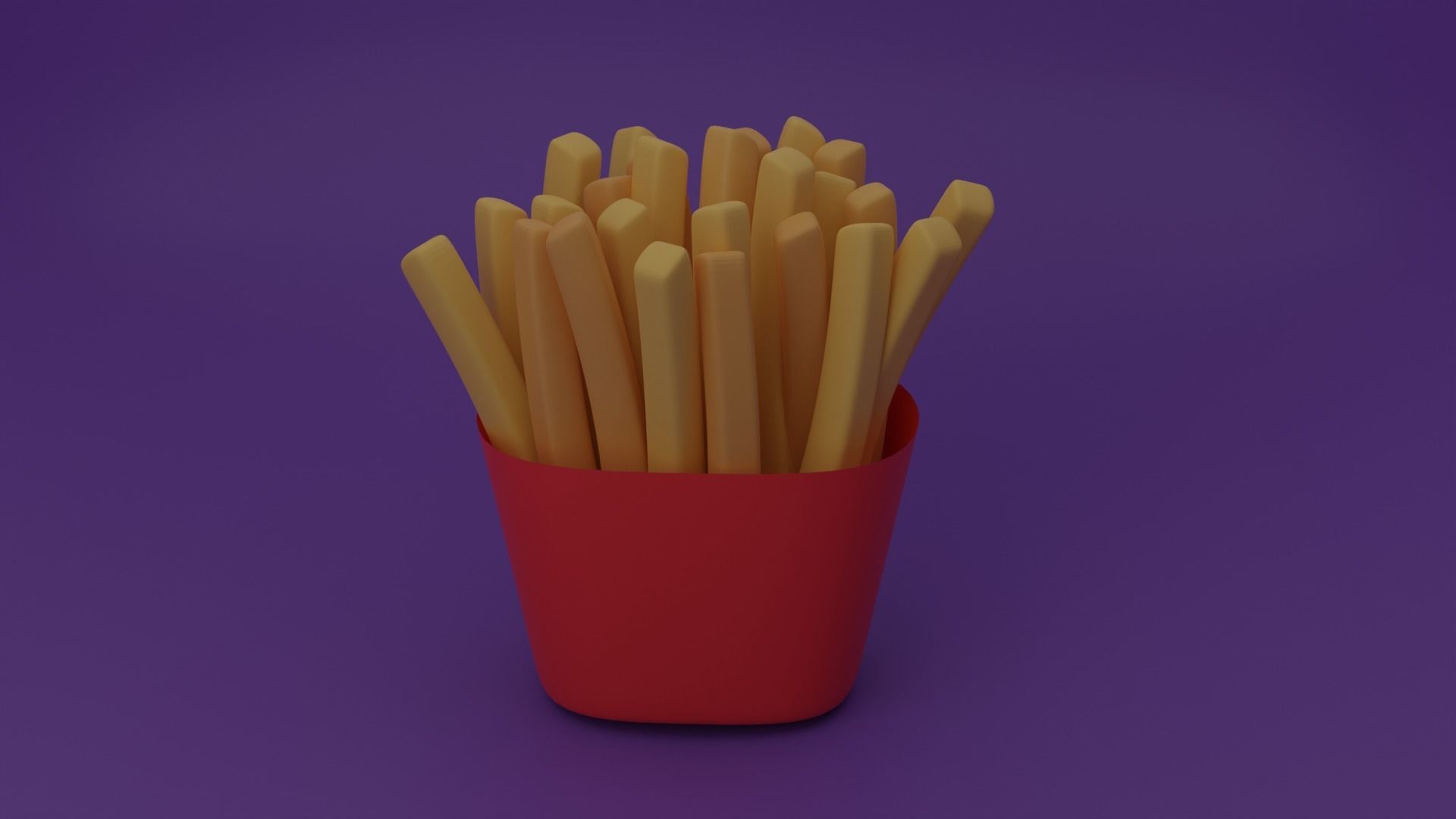 simple french fries free 3D model | CGTrader
