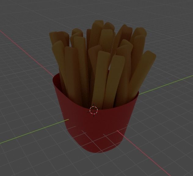 simple french fries free 3D model | CGTrader