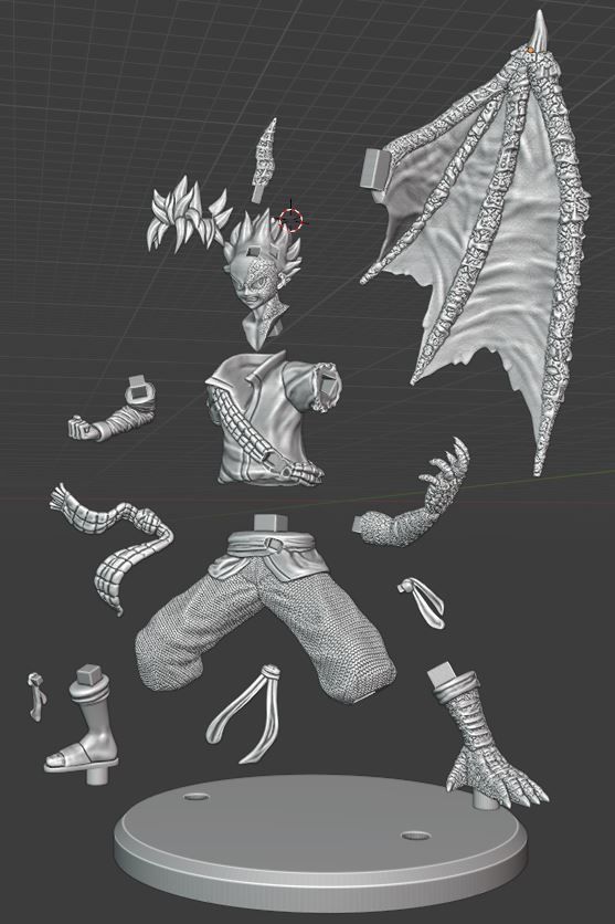 FAN ART - Fairy Tail - Natsu Dragneel Dragon Form 3D model 3D printable ...