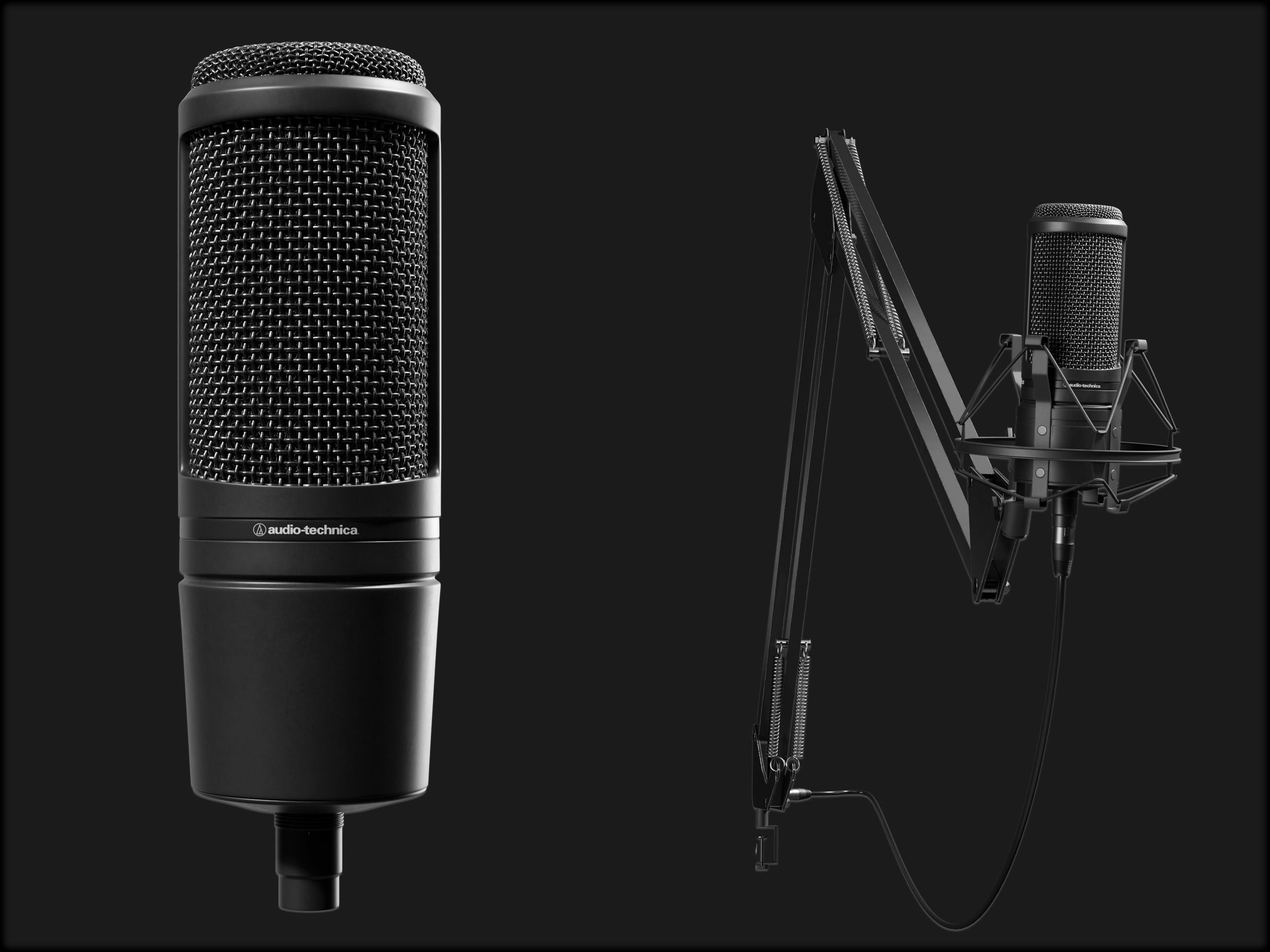 Audio-Technica AT2020 XLR Condenser Microphone 3D model rigged | CGTrader
