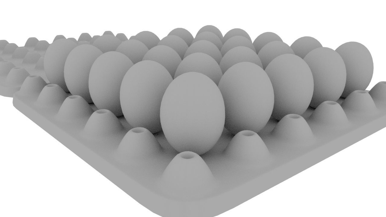 egg panel 3D model | CGTrader