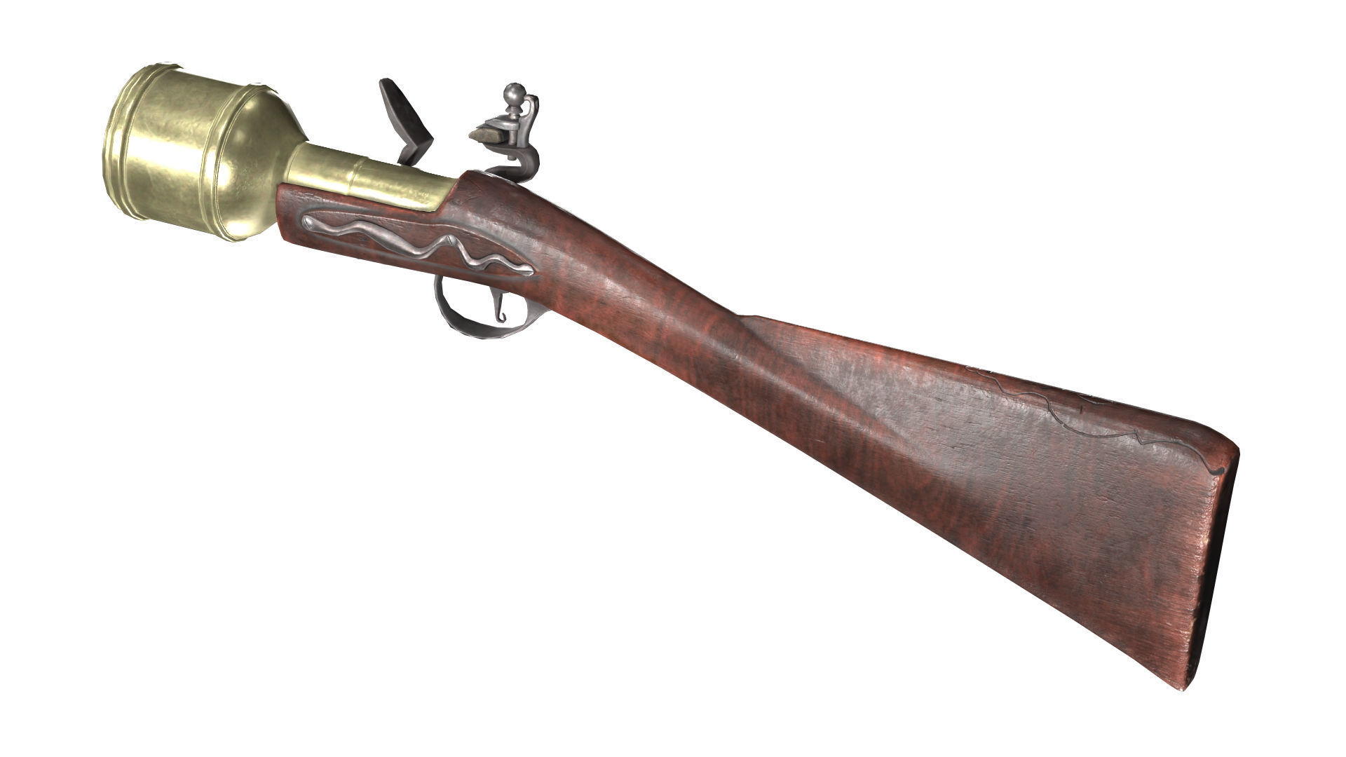 3D model MILITARY Game Ready 18th Century Hand Mortar VR / AR / low ...