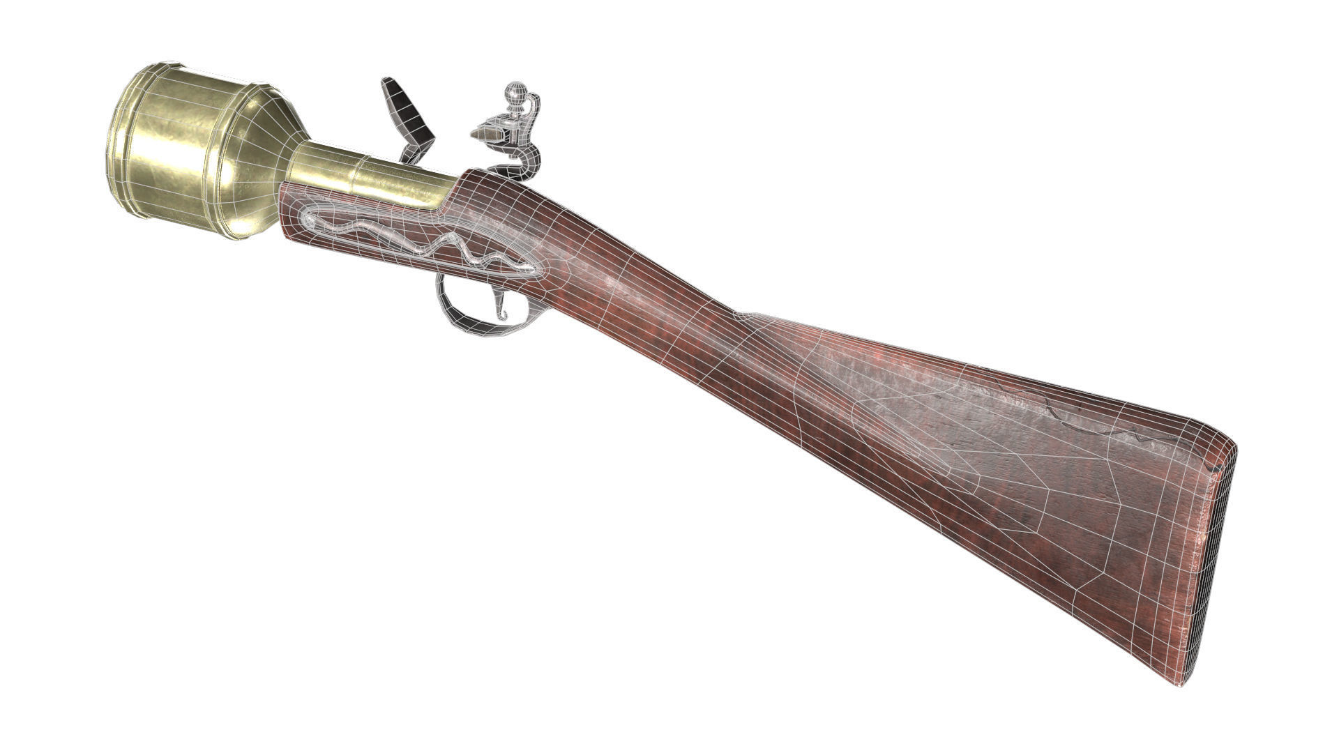 3D model MILITARY Game Ready 18th Century Hand Mortar VR / AR / low ...