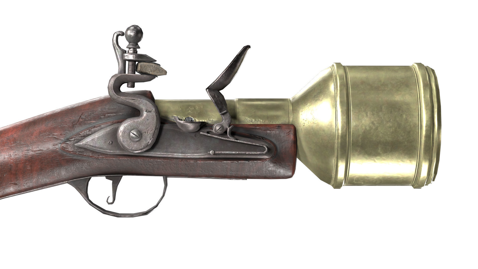 3D model MILITARY Game Ready 18th Century Hand Mortar VR / AR / low ...