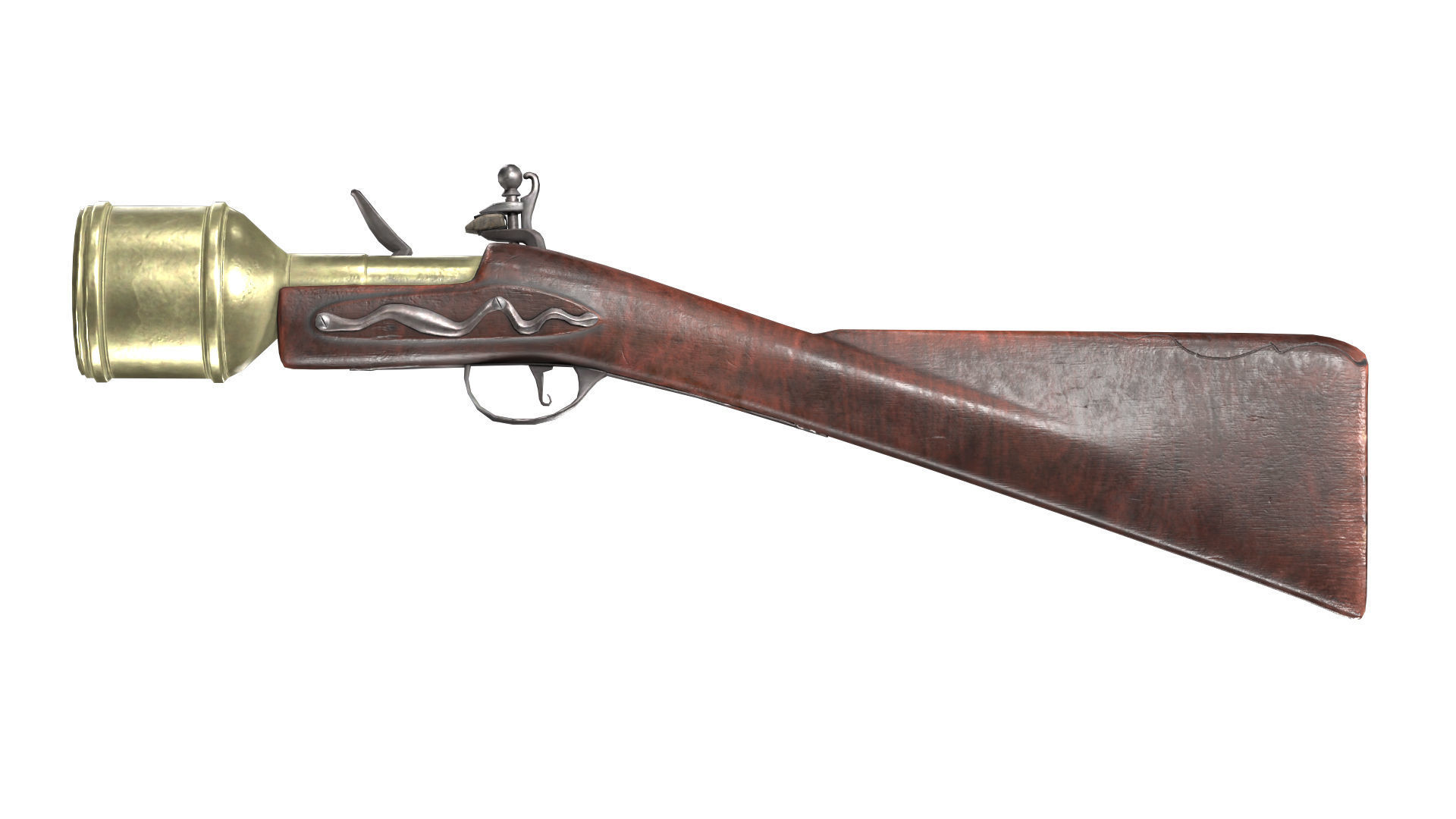 3D model MILITARY Game Ready 18th Century Hand Mortar VR / AR / low ...