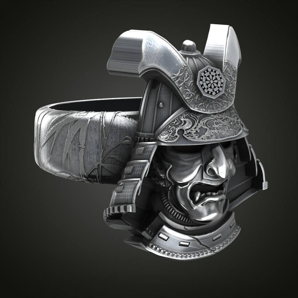 ring Samurai 3D model 3D printable | CGTrader