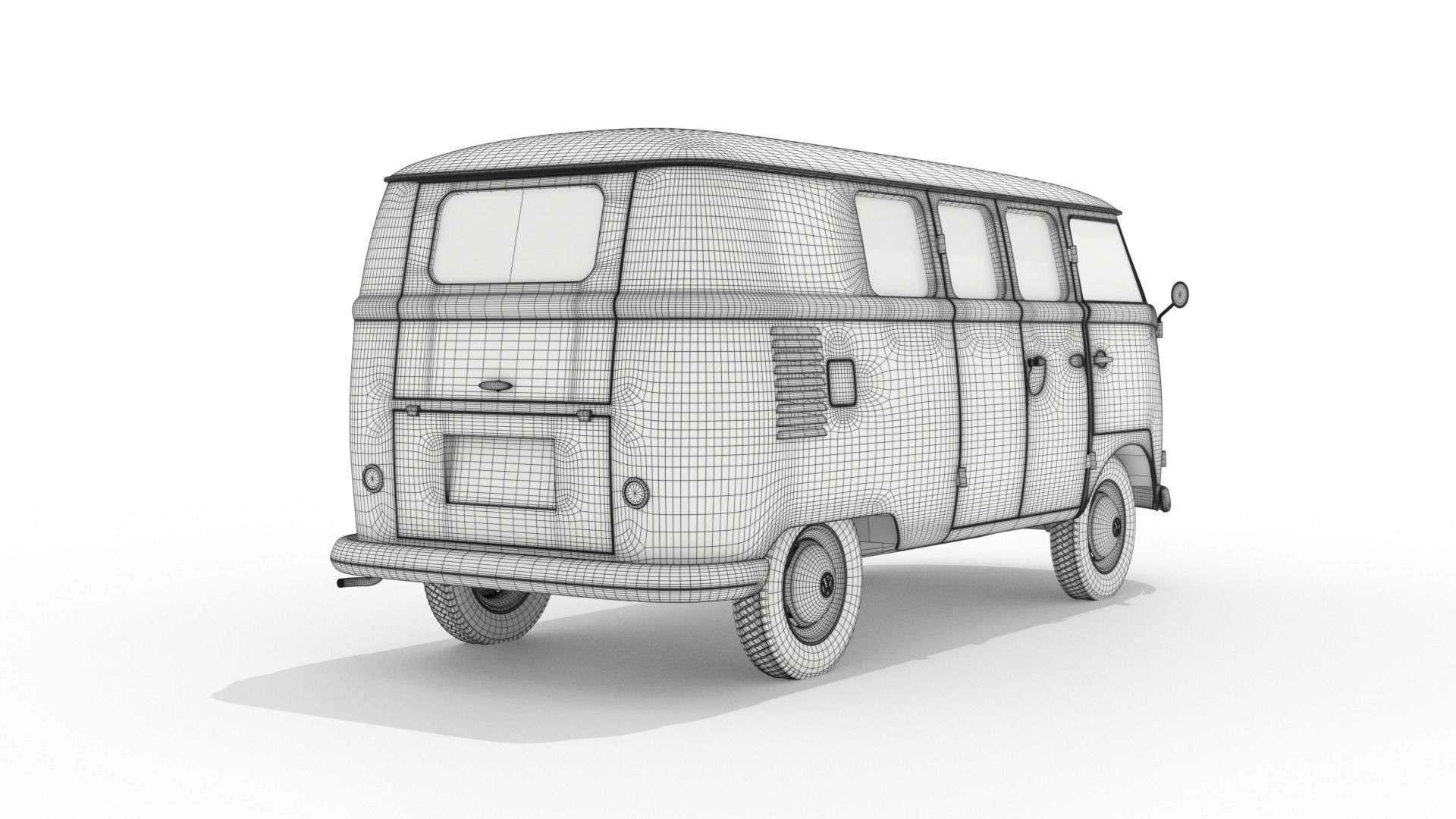 Volkswagen Transporter T1 - Bus 3D model | CGTrader