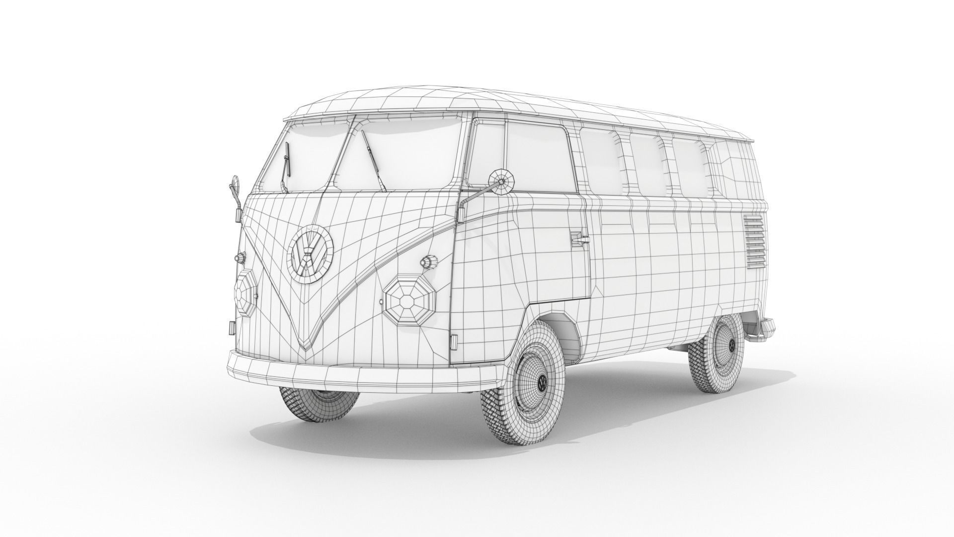 Volkswagen Transporter T1 - Bus 3D model | CGTrader