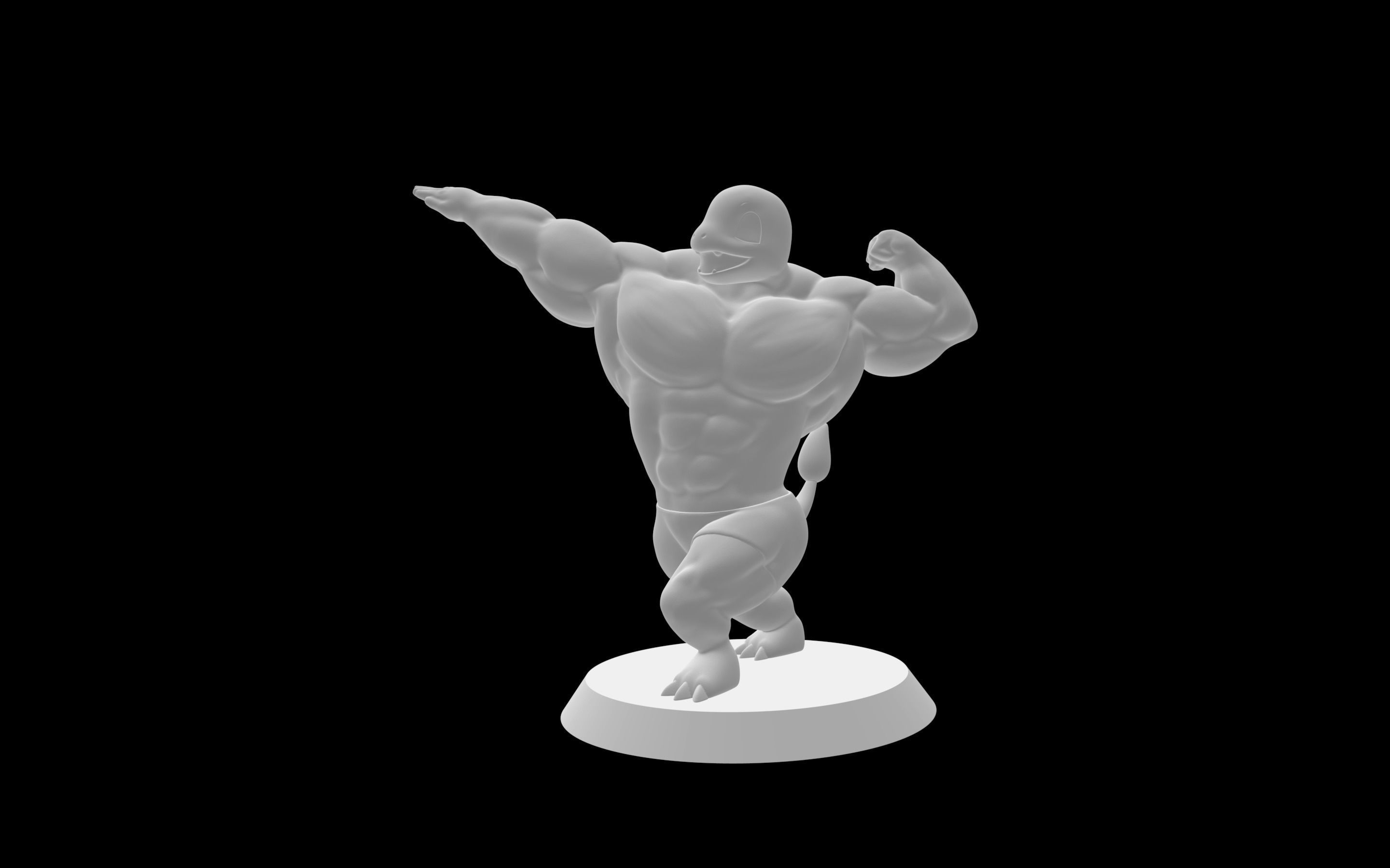 Charmender Strong Muscle 3D model | CGTrader