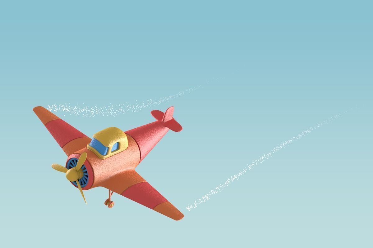 airplane cartoon 3d model animation 3D model animated | CGTrader