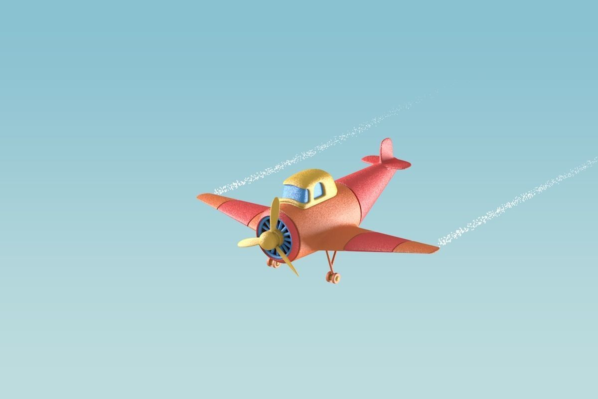 airplane cartoon 3d model animation 3D model animated | CGTrader