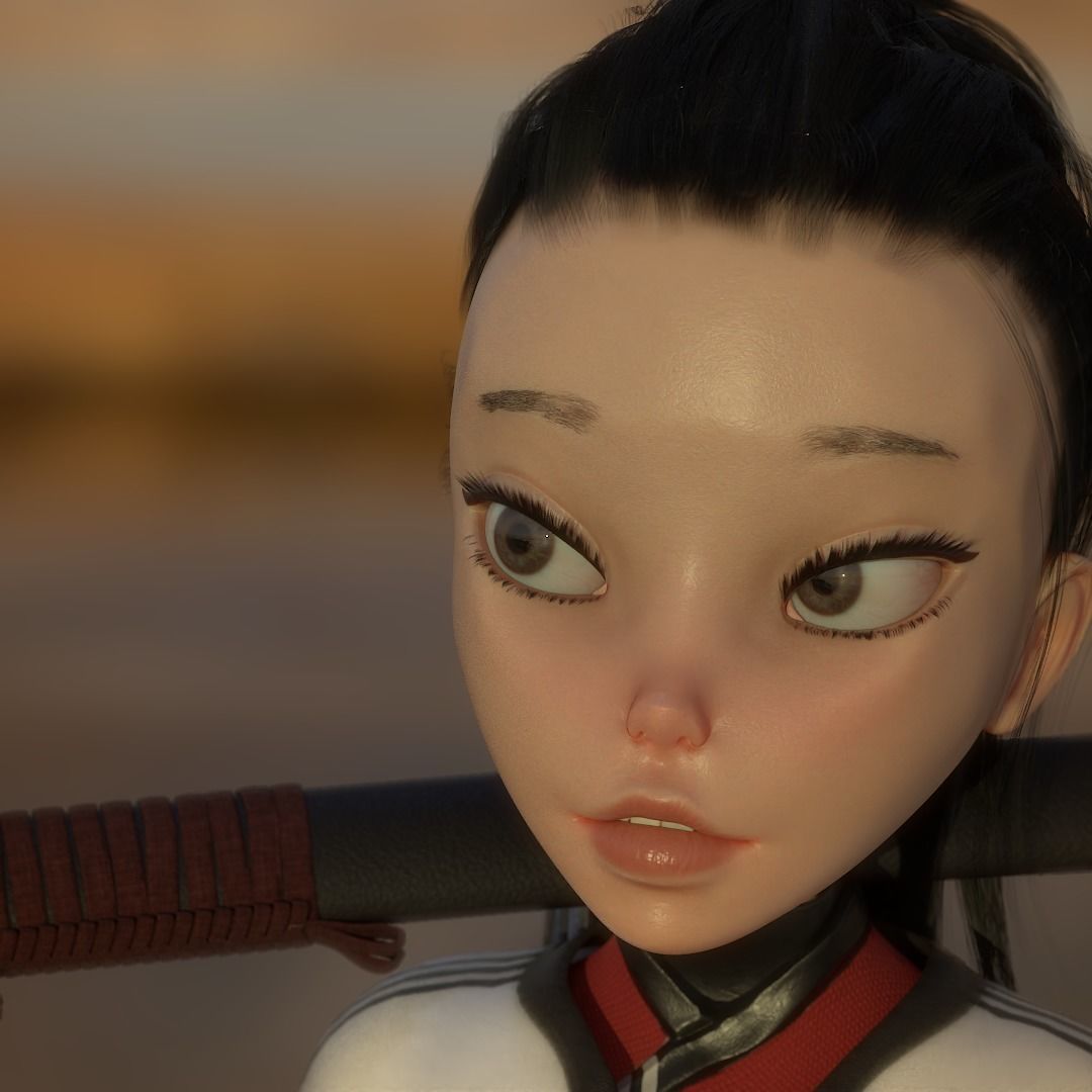 3D model StylizedGirl Game Ready Character VR / AR / low-poly | CGTrader