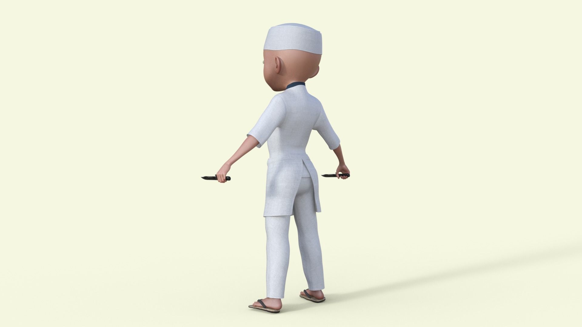 Cartoon Chef Cook Rigged 3D model rigged | CGTrader